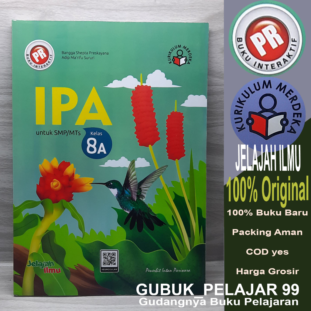 Jual Buku Interaktif PR IPA 8A Kelas 8 Semester 1 SMP/MTs Kurikulum Merdeka Penerbit Intan ...