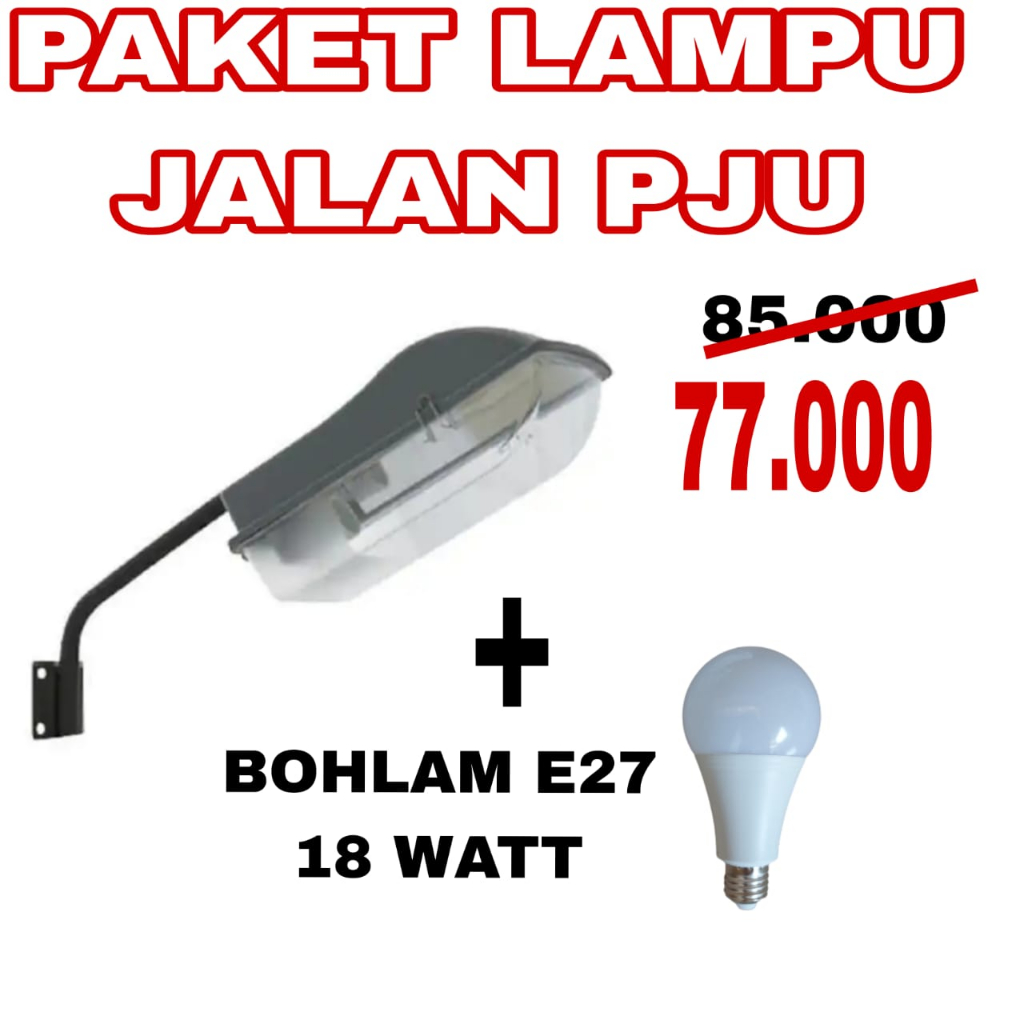 Jual PAKET Lampu Jalan PJU Lampu Penerangan Jalan Outdoor Fitting E27 ...