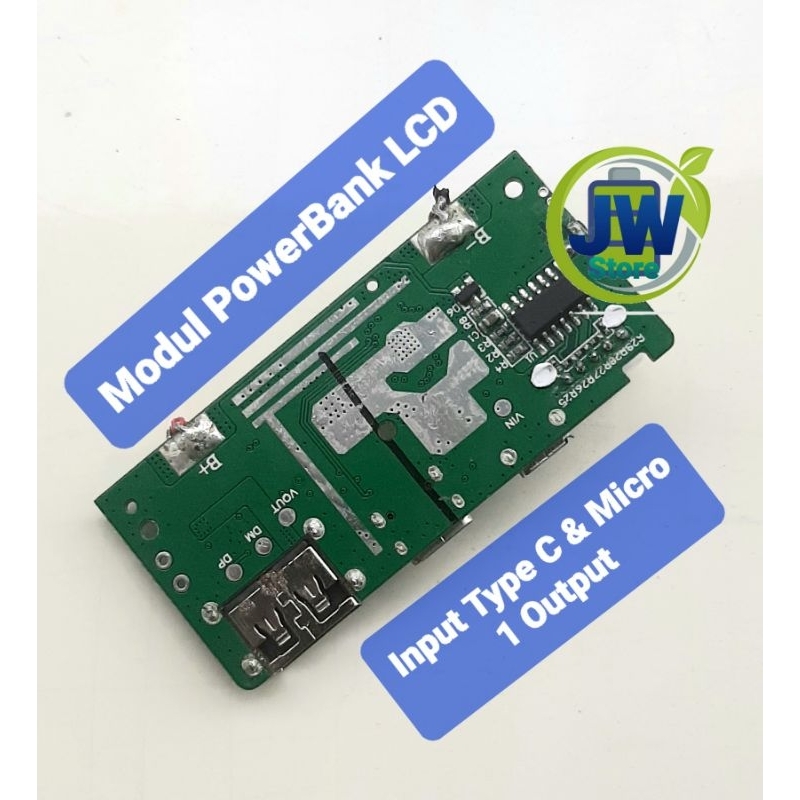 Jual Modul powerbank LCD 2 input type C & Micro & 1 output (copotan ...
