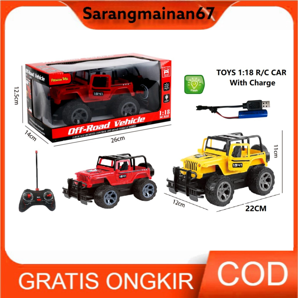 Jual PROMO(COD)PR-17403 Mainan Anak Remote Control RC JEEP OFF ROAD ...