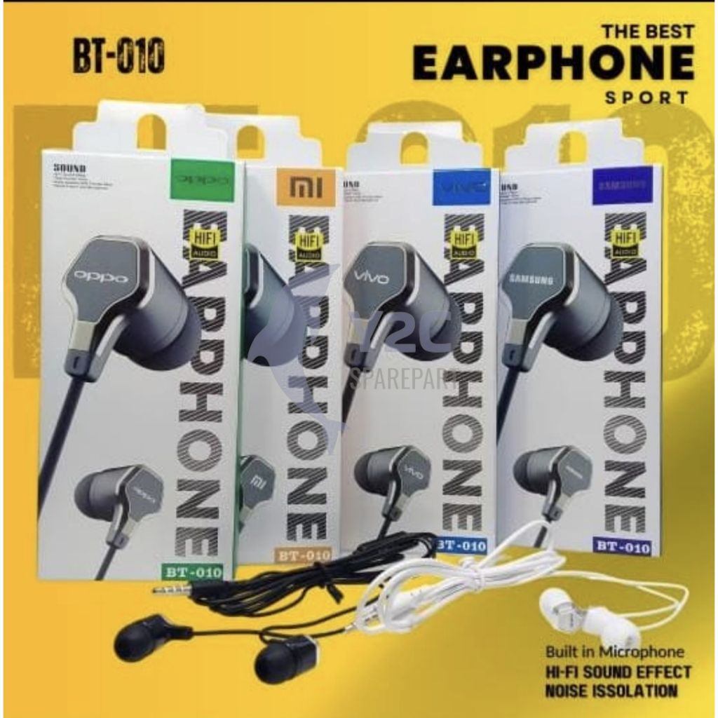Jual HANDSFREE EARPHONE BT-10 STEREO MEGA BASS + MIC / HEADPHONE ...