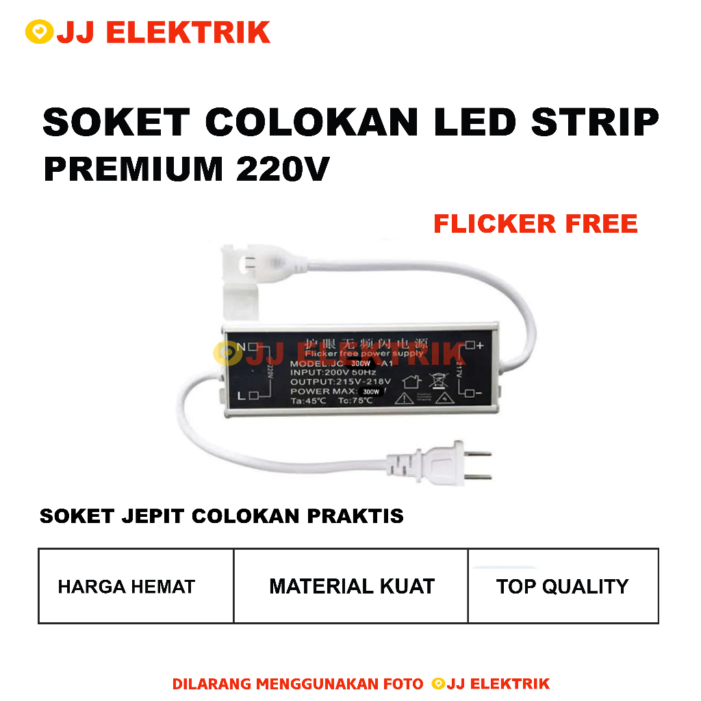 Jual Soket Colokan LED Strip Premium Flicker Free 220V | Shopee Indonesia