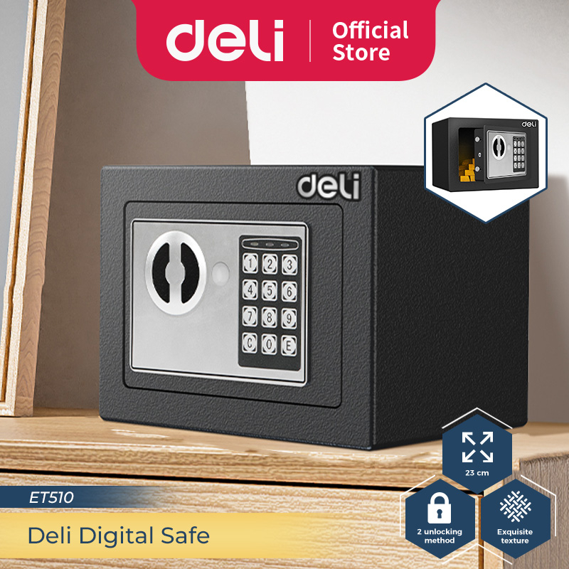 Jual Deli Brankas Besi Digital / Digital Safe Box 23x17x17 Double ...
