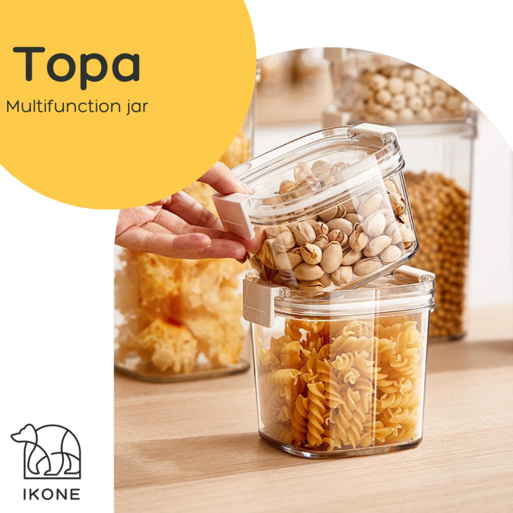 Jual 【IKONE】TOPA Toples Kotak Penyimpanan Makanan Toples Susu Kedap ...