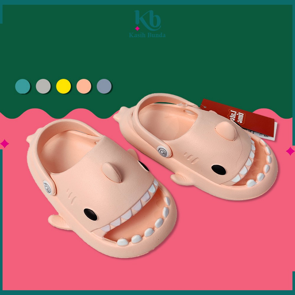 Jual Sandal Hiu Bahan EVA Dengan Tali Belakang Karakter Hewan Lucu ...