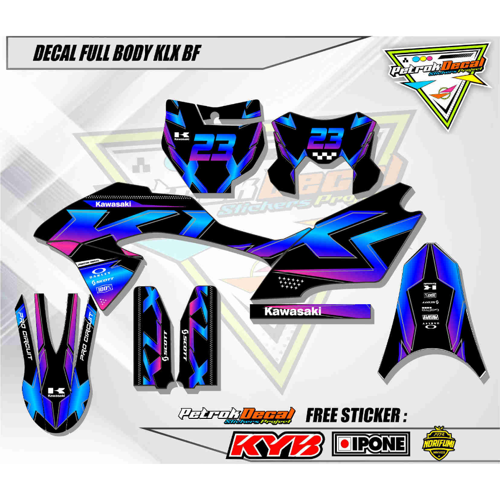 Jual DECAL STICKER KLX 150 BF FULL BODY - DECAL KAWASAKI KLX 150 BF ...