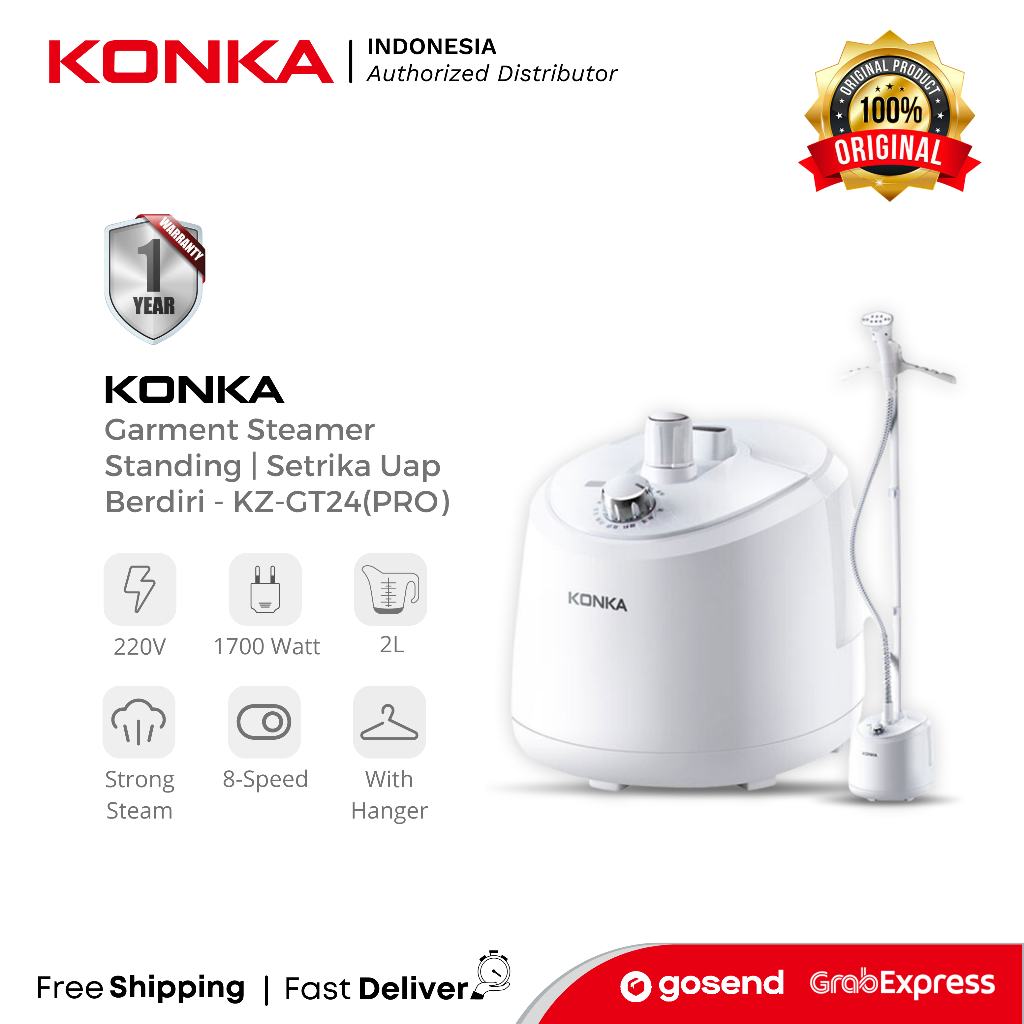 Jual KONKA Garment Steamer Standing | Setrika Uap Berdiri - KZ-GT24(PRO ...