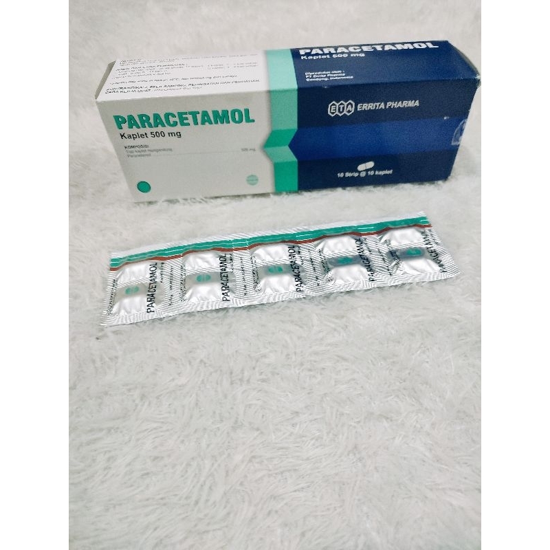 Jual PARACETAMOl ERRITA PHARMA BOX 1BOX 10STRIP | PARACETAMOL 500MG ...
