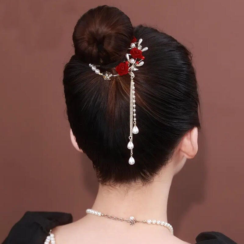 Jual Jepit Rambut Model Rumbai Logam Bulat Gaya Korea - Jepit Rambut ...