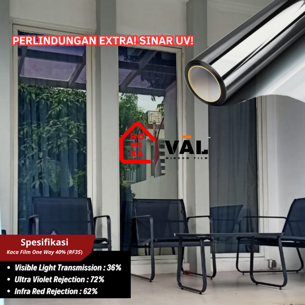 Jual Kaca Film One Way 40% Vinallum VAL Kaca Film Rumah Jendela Cermin ...