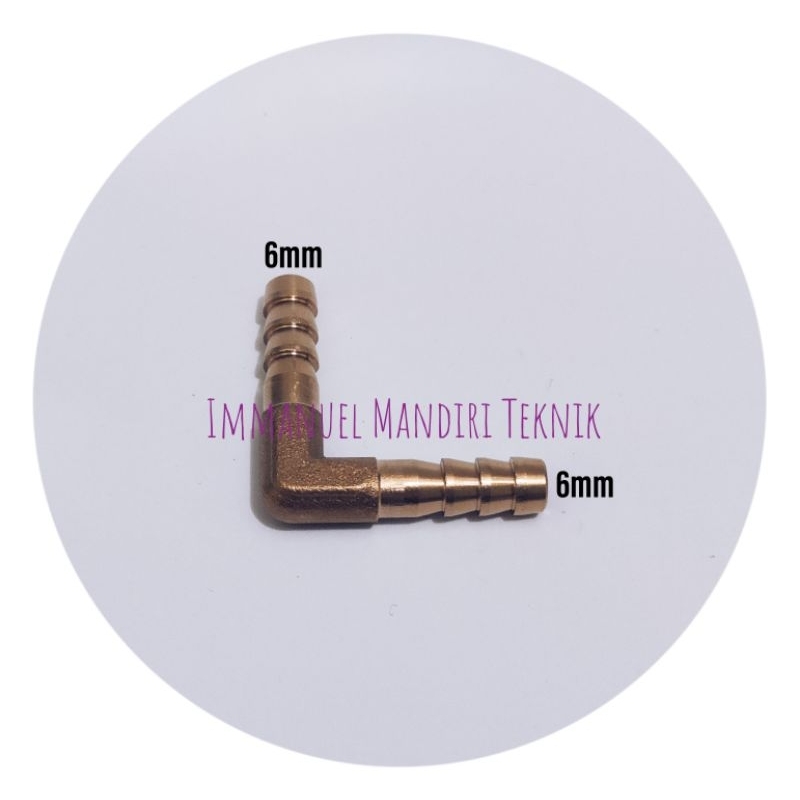Jual Sambungan selang elbow 6mm / Elbow selang 6mm kuningan | Shopee ...