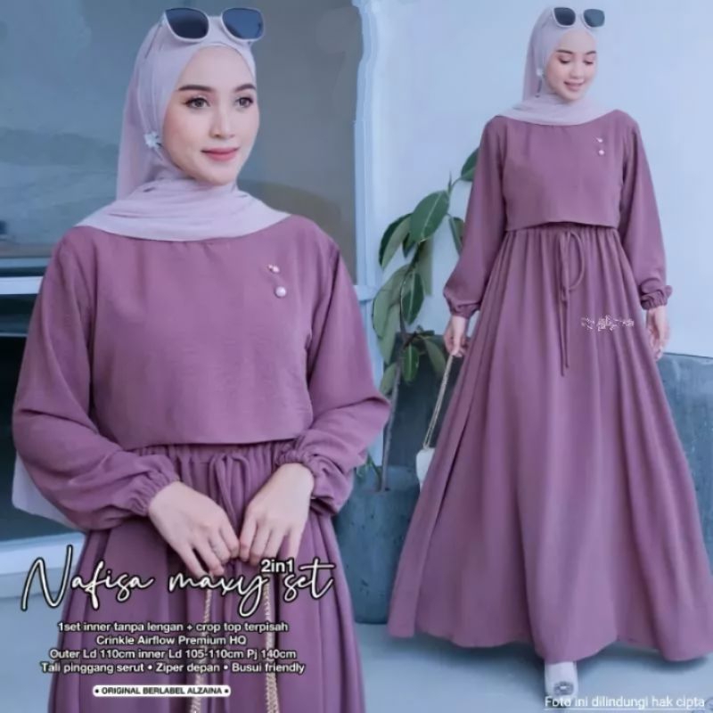 Jual (Crinkel airflow) NAFISA MAXY SET2in1 inner+outer model terbaru ...