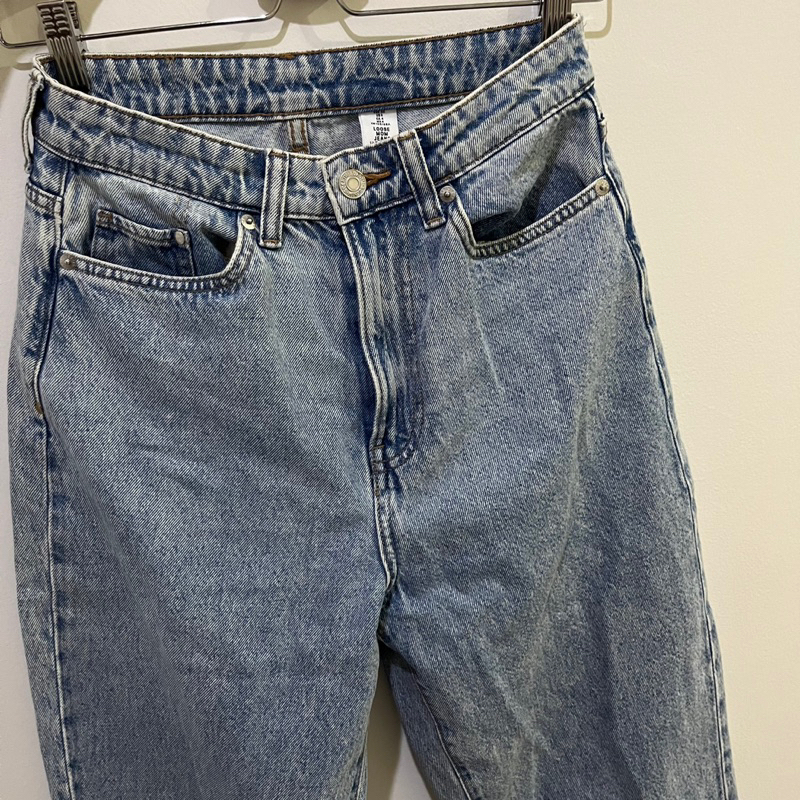 Jual HM loose mom jeans denim preloved divided | Shopee Indonesia