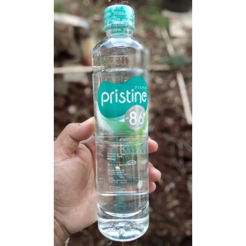 Jual 1 Botol Air Minum Kemasan Mineral Pristine 600ml 600 ml PH Tinggi ...