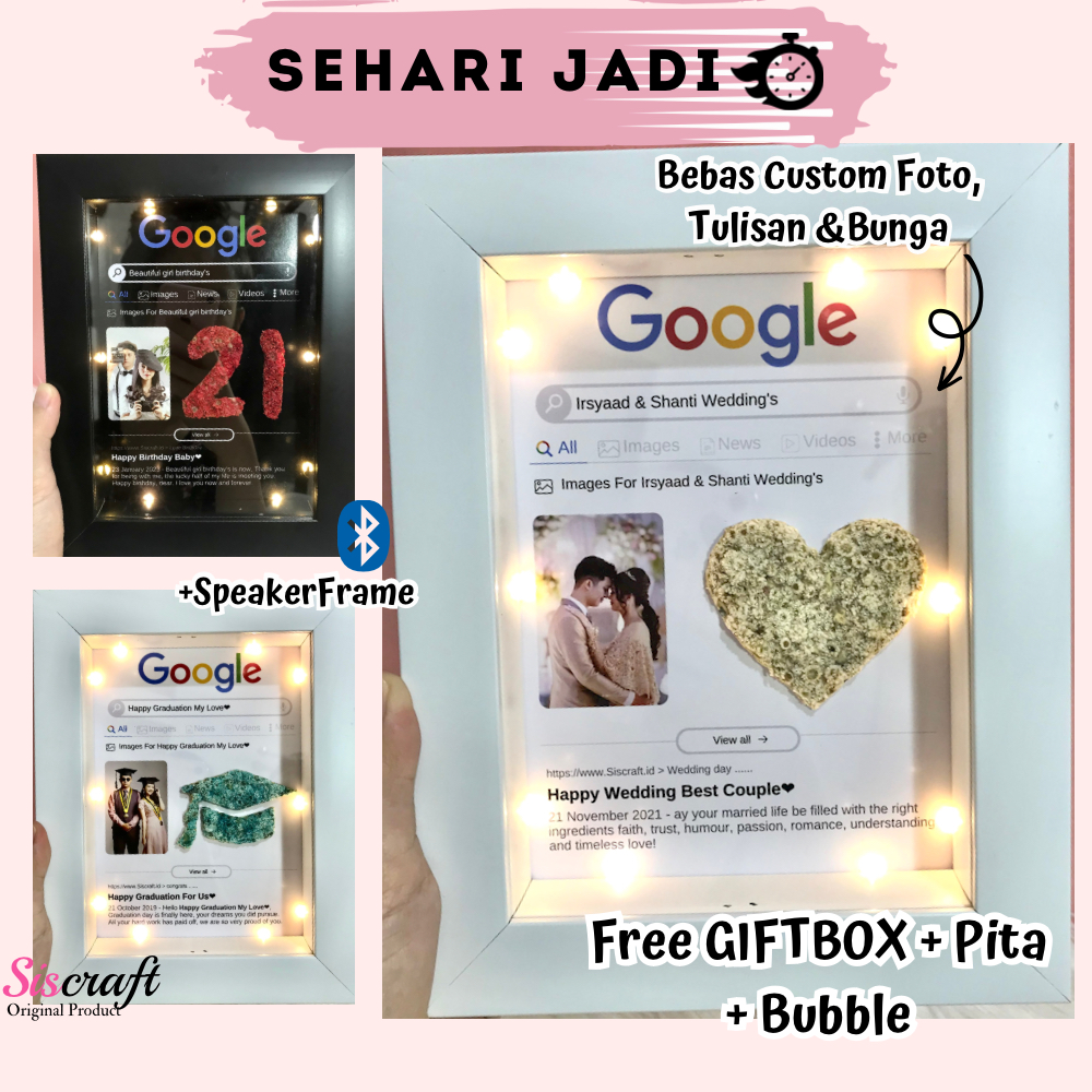 Jual Google Flower Frame | Kado Graduation / Ulangtahun / Anniv ...