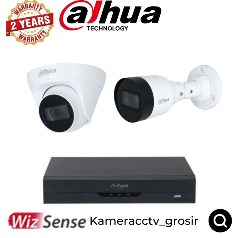 Jual PAKET IP CAMERA CCTV DAHUA 2MP 4 CHANNEL 2 KAMERA | Shopee Indonesia