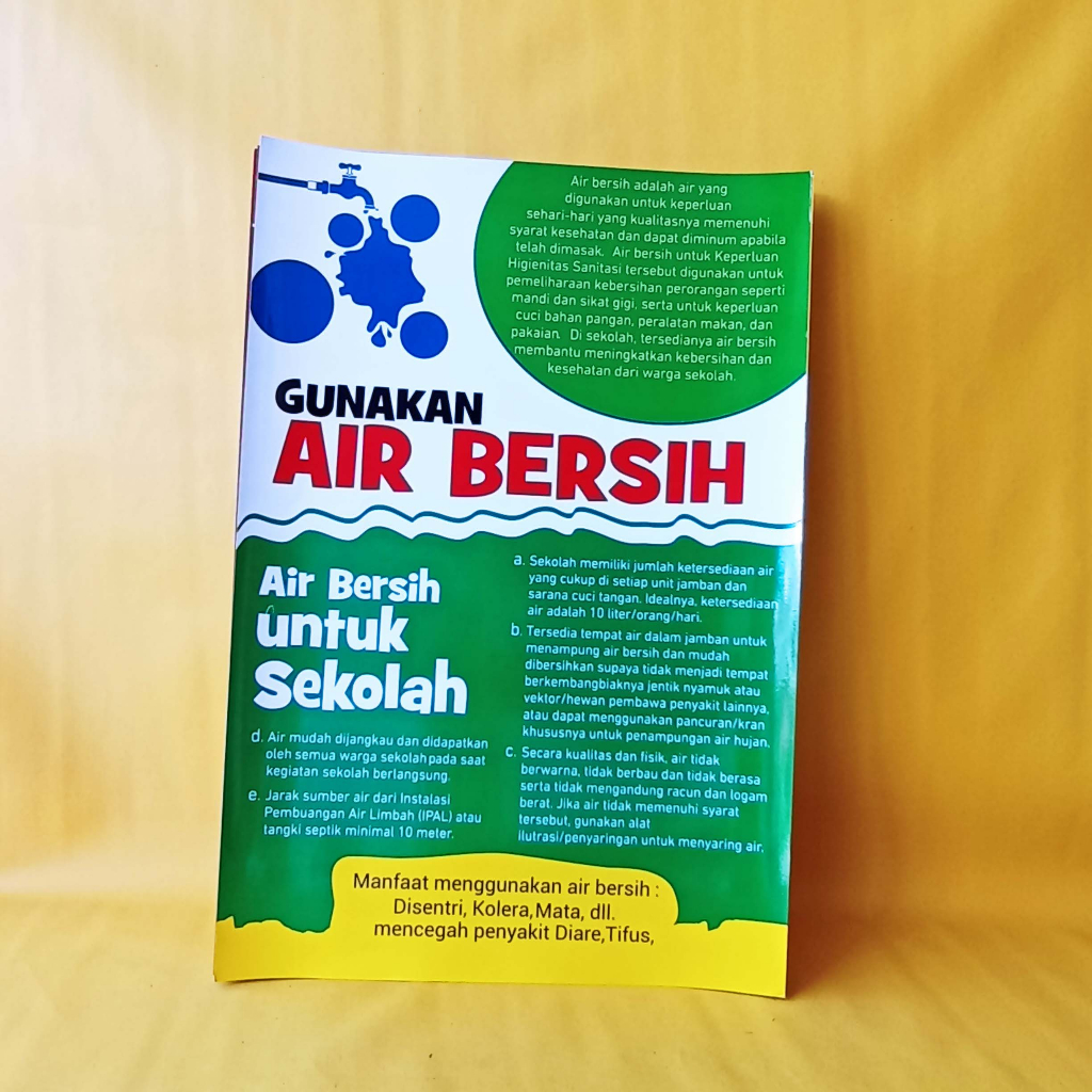 Jual Poster Kesehatan | Poster Gunakan Air Bersih | Air Bersih Untuk ...