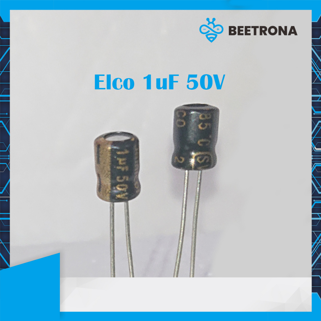 Jual Kapasitor Elco 1uF 50V 1 micro Farad Capacitor | Shopee Indonesia