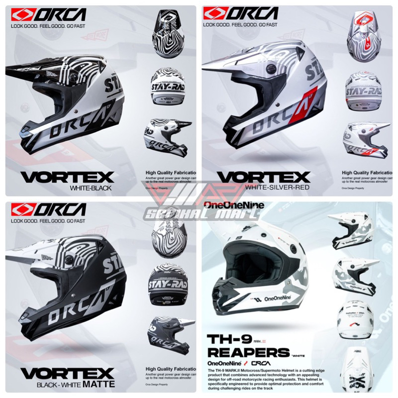 Jual HELM ORCA MOTORCROSS / HELM TRAIL ORCA | Shopee Indonesia