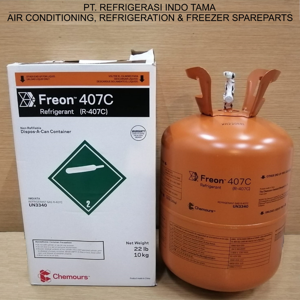 Jual Chemours R407C 10 kg China - Refrigerant R407C / R 407C - R407 C - R 407 C | Shopee Indonesia