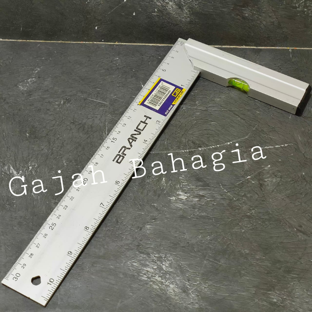 Jual Penggaris siku tukang 30cm Waterpas Alumunium 12 inch 30 cm ...