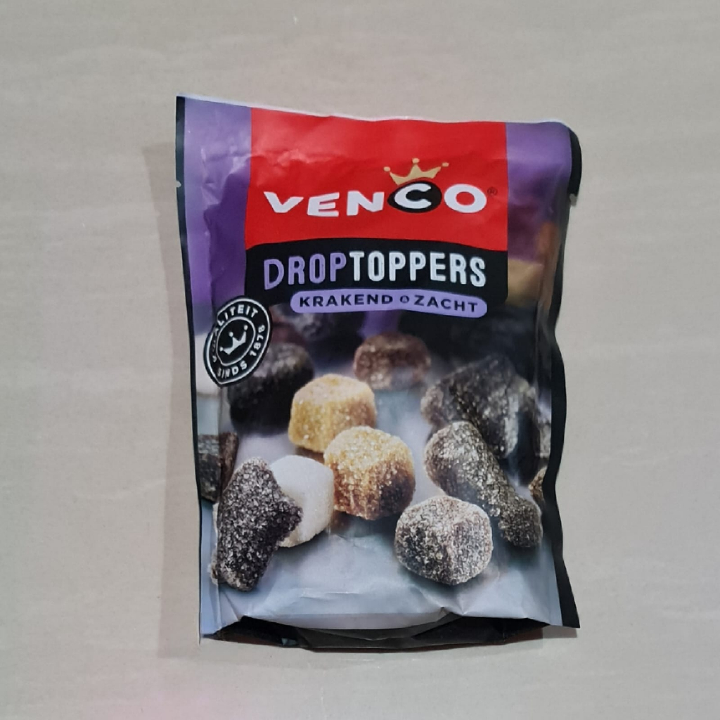 Jual Venco Droptoppers Krakend & Zacht Crunchy and Soft Licorice 224 ...