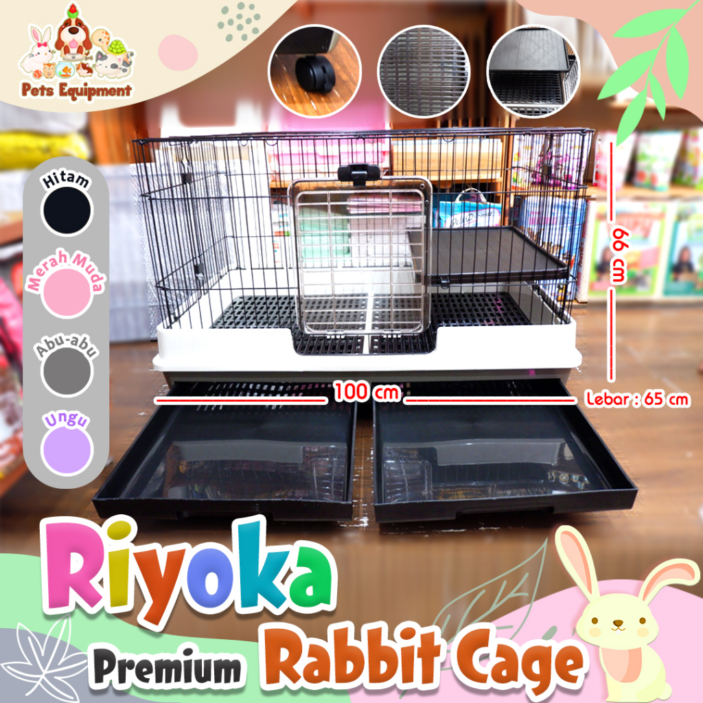 Jual KANDANG KELINCI RIYOKA PREMIUM L/riyoka cage/kandang kucing anjing ...