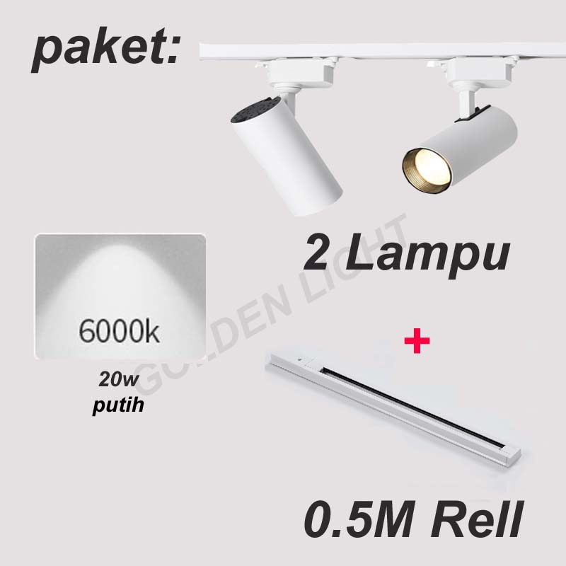 Jual 【RAJA LAMPU】TRACKLIGHT REL SPOTLIGHT 10W / 20W / 30W COB SPOT LIGHT TRACK SPOTLIGHT ...