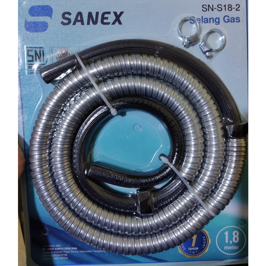 Jual Sanex Selang Gas LPG Flexible 1.8M SN - S18-2 (Tanpa Regulator) | Shopee Indonesia