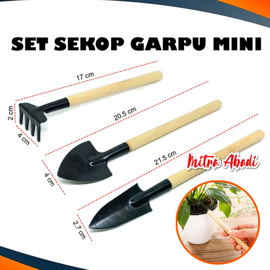 Jual Set Sekop Garpu Mini Alat Berkebun Gardening Tools 3 IN 1 | Shopee ...