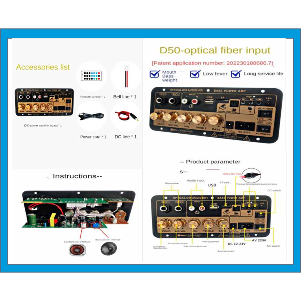Jual SPEAKER Amplifier Board Audio Bluetooth USB FM Radio TF Player ...