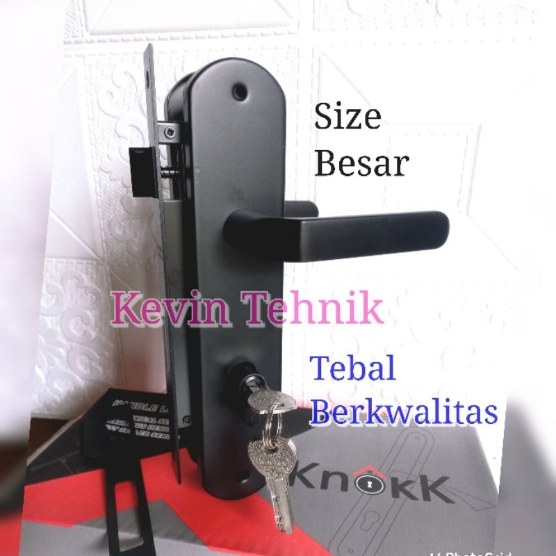 Jual Handle Pintu Besar Set 25 cm Hitam, Gagang Kunci Pintu Besar Hitam ...