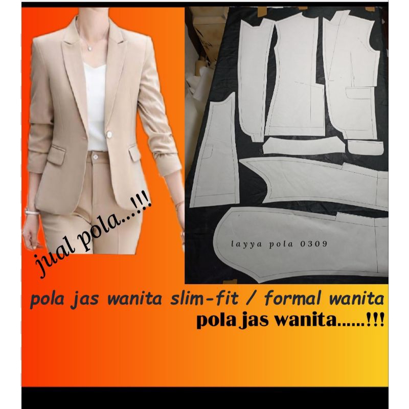 Jual Pola jas wanita blezer 5 ukuran kantoran S . M .L XL .XXL | Shopee Indonesia