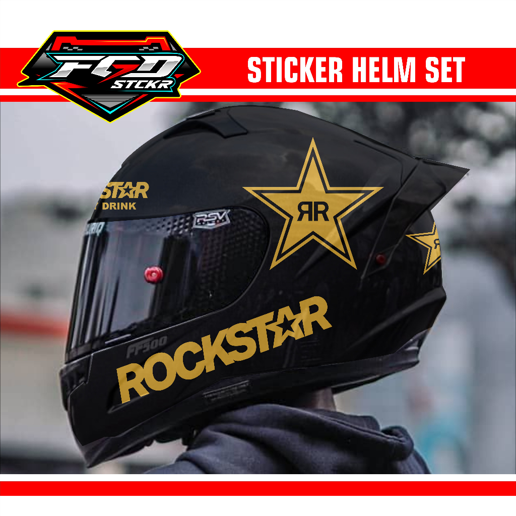 Jual STIKER HELM - CUTTING STIKER ROCKSTAR SET HELM (PREMIUM+TERMURAH ...