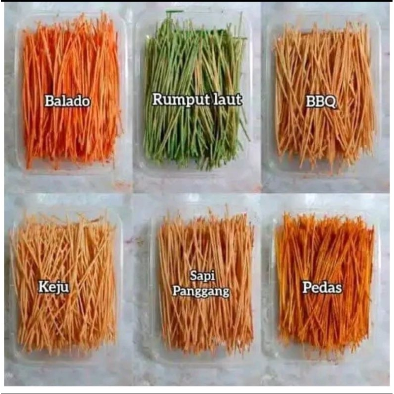 Jual Mie Lidi Kemasan Box 500 Ml Rasa Bbq Jagung Rumput laut Pedas Asin ...