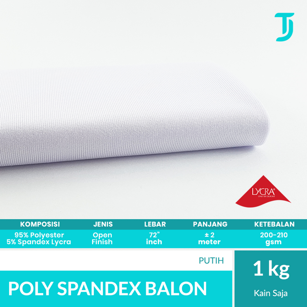 Jual 40s Poly SPANDEX BALON | Kain Bahan Sport & Moslem Apparel | 1 kg ...