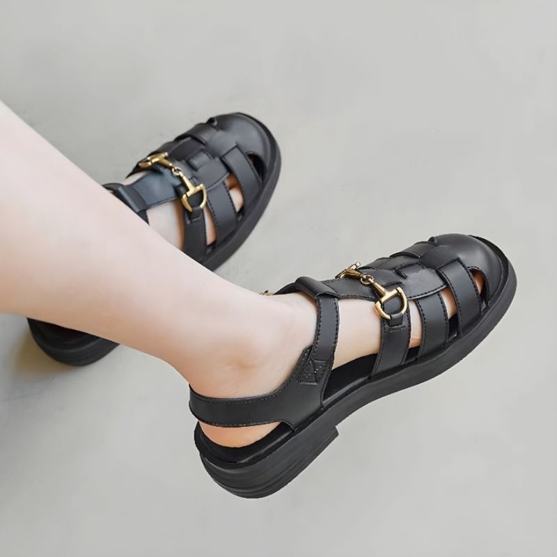 Jual Sandal Wanita Docmart Import Kepang Tali Belakang 0233 | Shopee ...