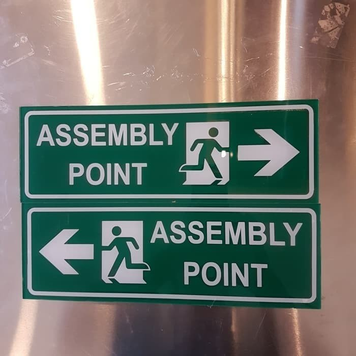 Jual Sign Sticker Assembly Point Sticker Titik Kumpul Jalur Evakuasi ...