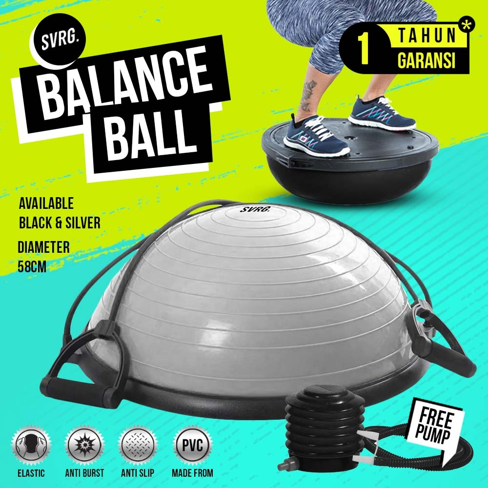 Jual The Republic Of Svarga Balance Ball Bosu Ball Yoga Pilates Gym