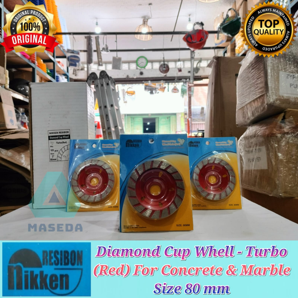 Jual Nikken Resibon Mata Gerinda Poles Beton 3 Inch Diamond Cup Whell ...