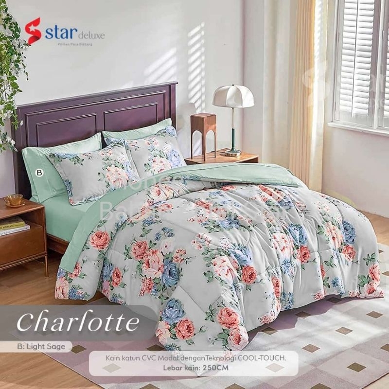 Jual Bahan Kain Sprei Star - Charlotte | Shopee Indonesia