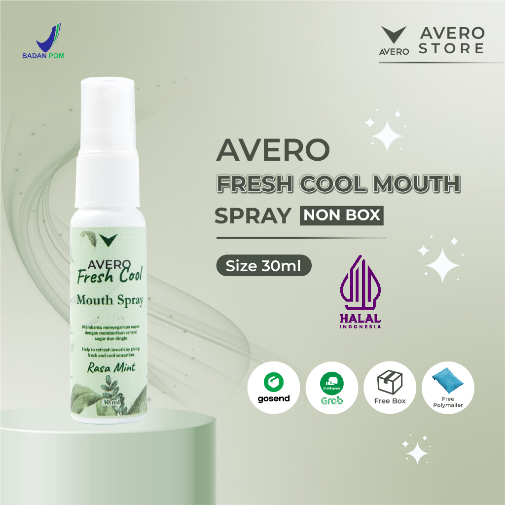 Jual AVERO Fresh Cool Mouth Spray - BPOM Parfum Mulut, Pengharum Mulut ...