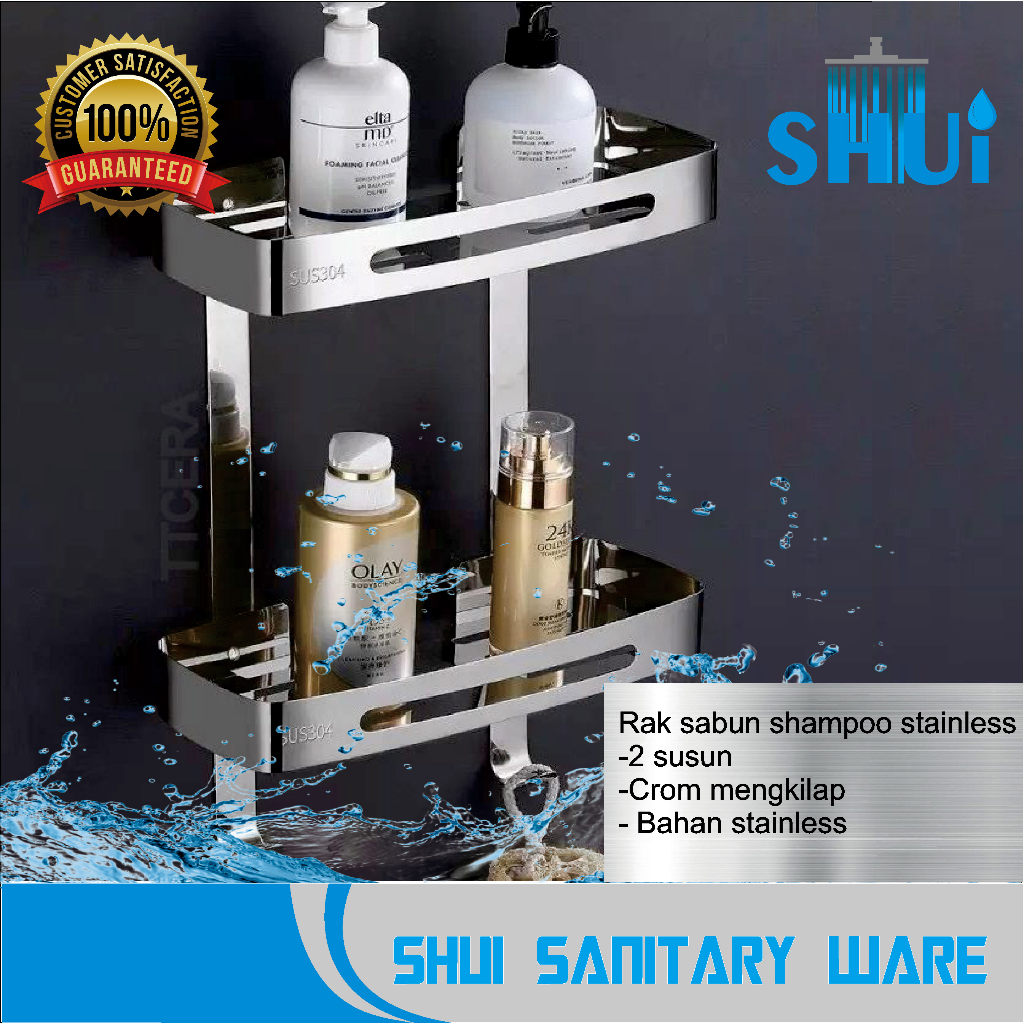 Jual Rak sabun shampoo Stainless 2 susun | Shopee Indonesia