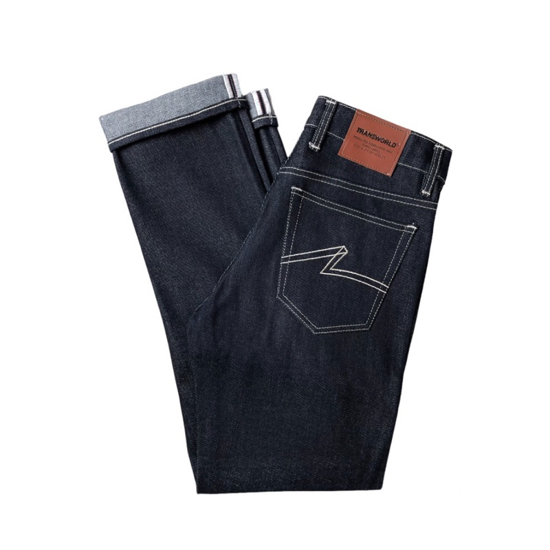 Jual Transworld Celana Denim Selvedge Accent 15 OZ Kaku Black Indigo ...