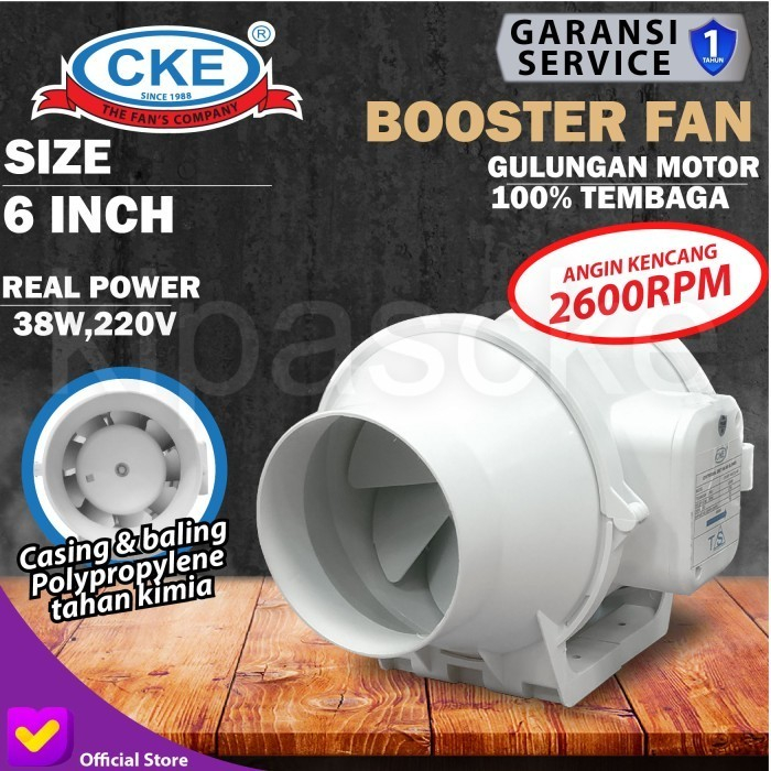 Jual Kipas Booster Fan Ventilasi 6 Inch CDI-BXF-150(2C)-NB Inline Duct ...