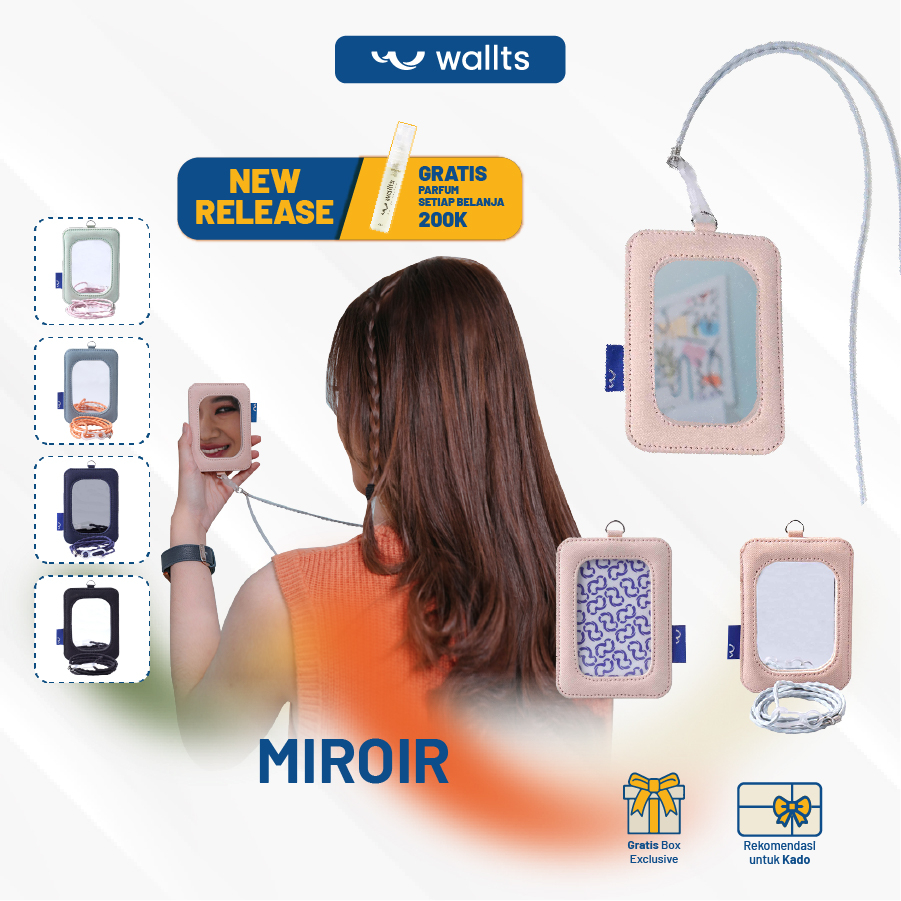 Jual Wallts Miroir - ID Card Lanyard Gantungan Name Tag Kaca Cermin ...
