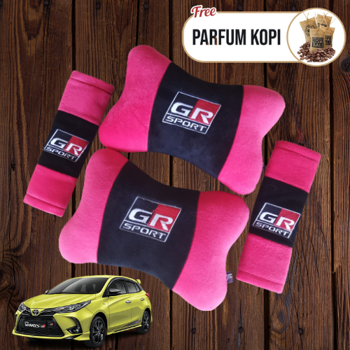 Jual Bantal mobil headrest carseat grsport gr sport gazo racing set ...