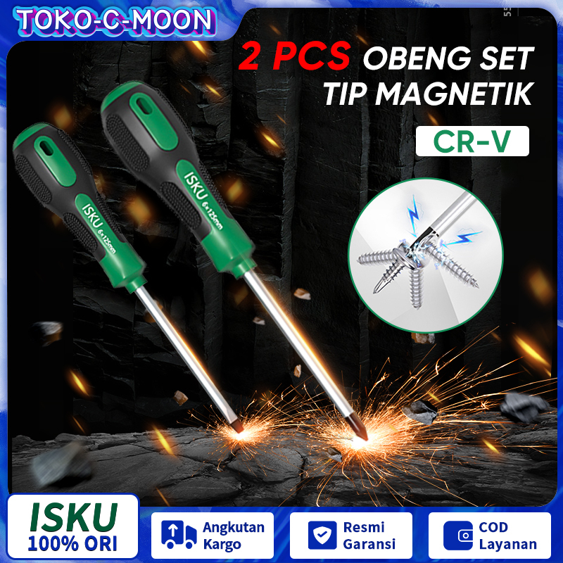 Jual ISKU Obeng Set 2pcs/Magnetic Screwdriver Set /Obeng Bolak Balik ...