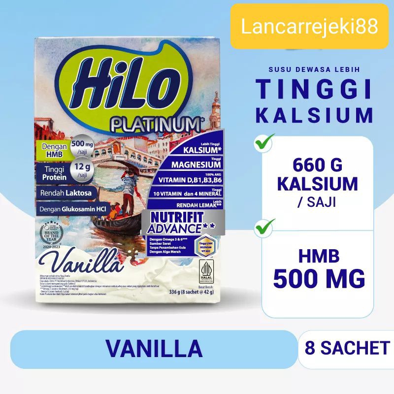 Jual HiLo Platinum + HMB 8 Sachet - Susu Tinggi Protein | Shopee Indonesia