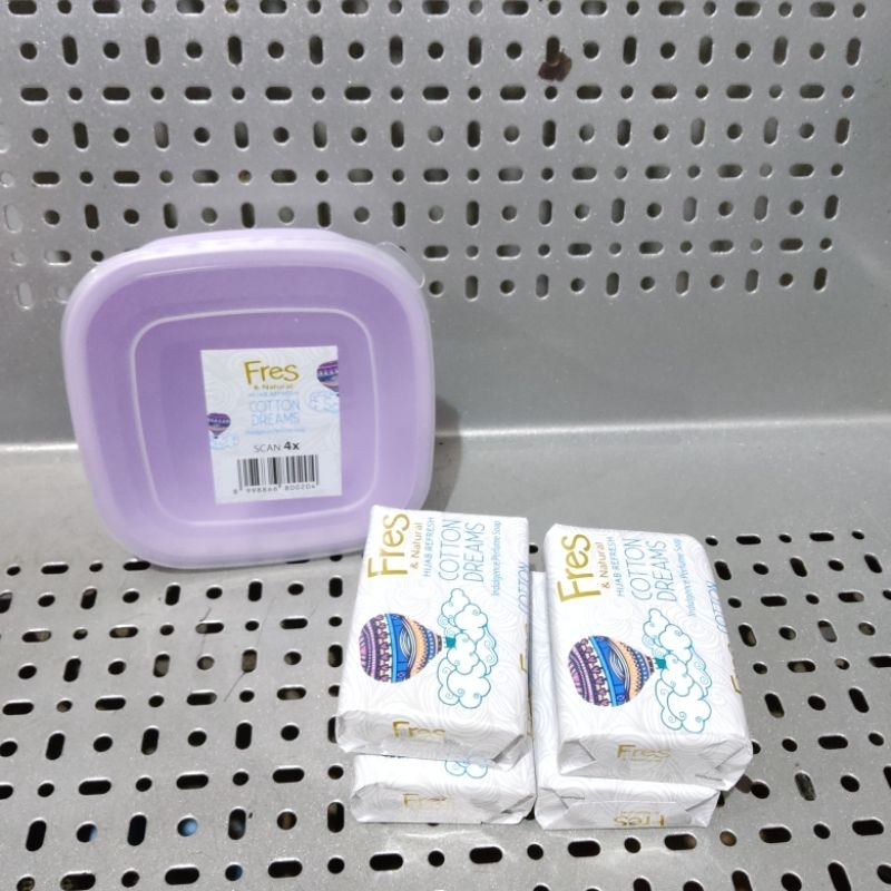 Jual fres & narural sabun mandi 76g paket isi 4 gratis lunchbox/sabun ...